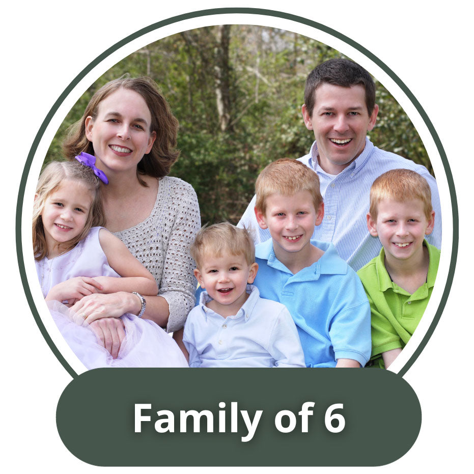 Personalized Family of 6 Ornaments | Big Family Keepsakes – MyOrnament.com