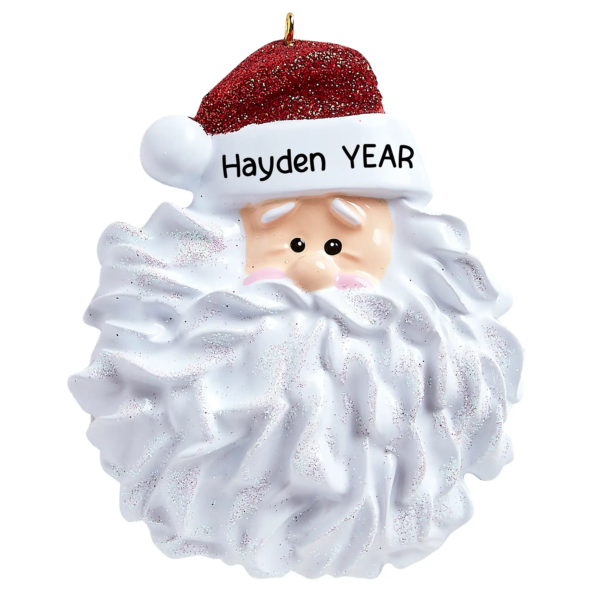 Santa Fancy Beard Christmas Ornament - Free Personalization ...