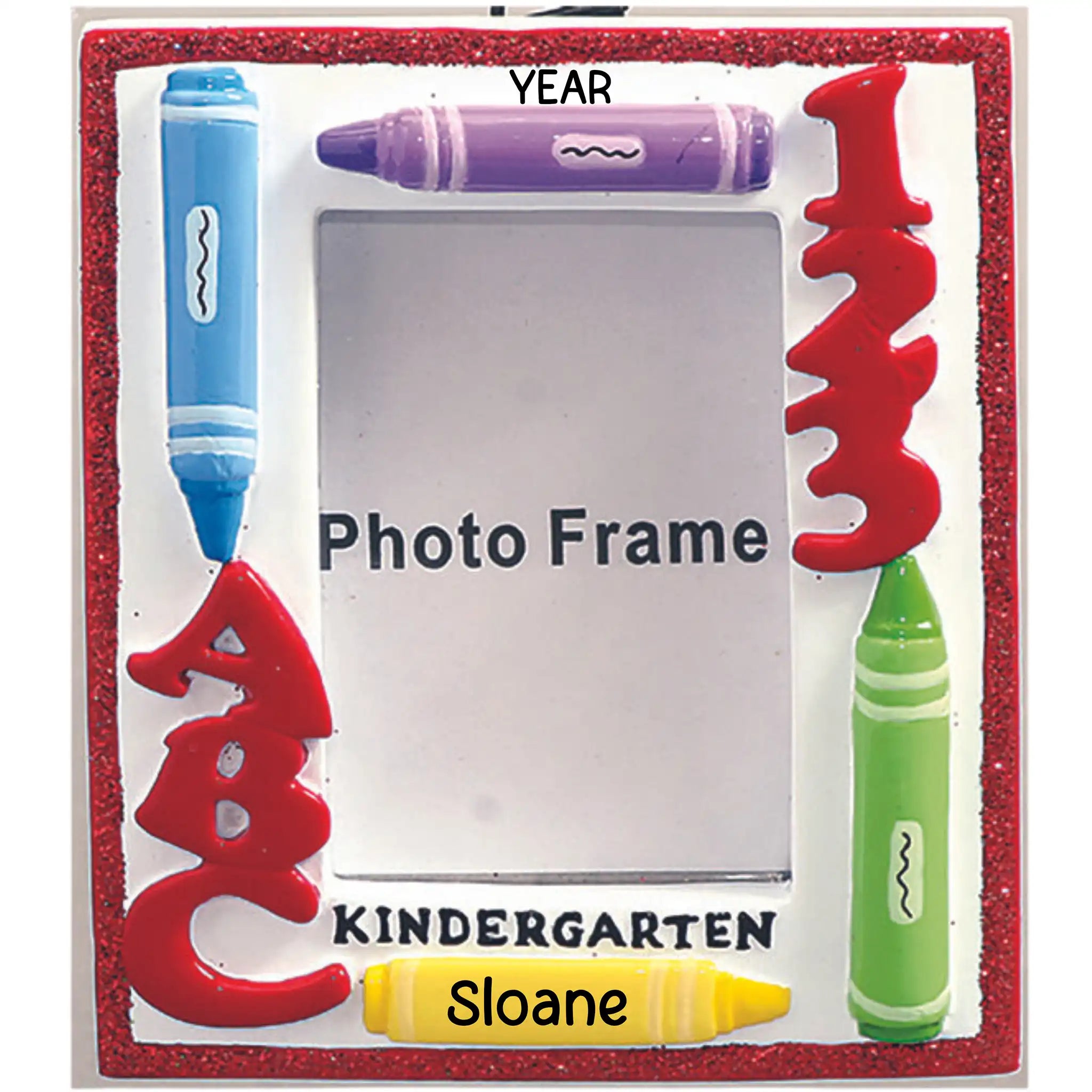 Kindergarten Photo Frame Ornament – Custom Name & Year School Keepsake ...