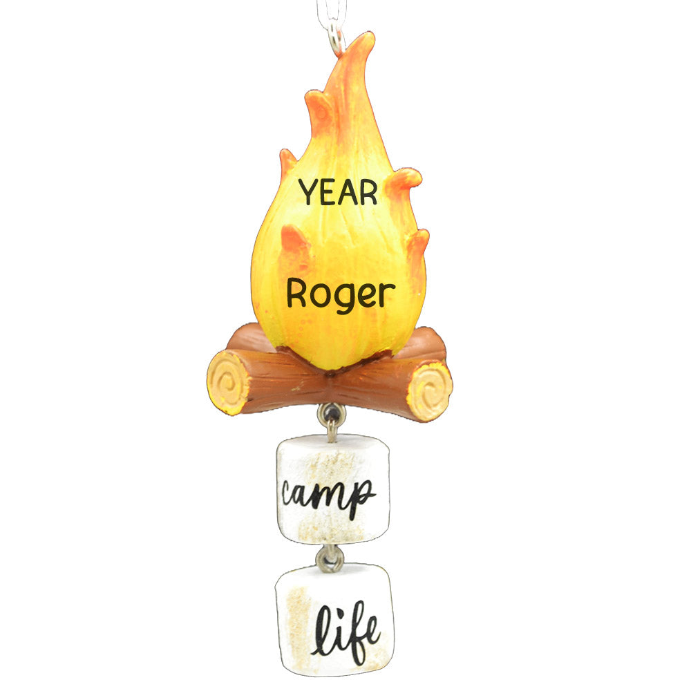 Personalized Campfire Christmas Tree Ornament - MyOrnament – MyOrnament.com