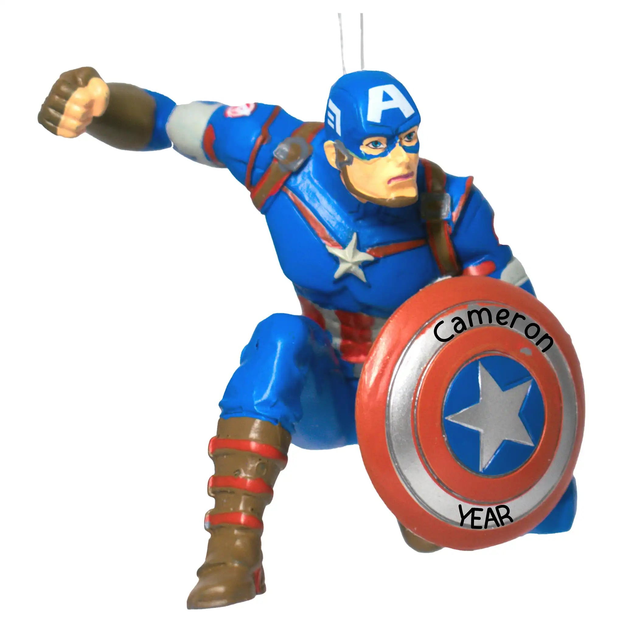 Personalized Captain America Christmas Ornament | Super Hero ...