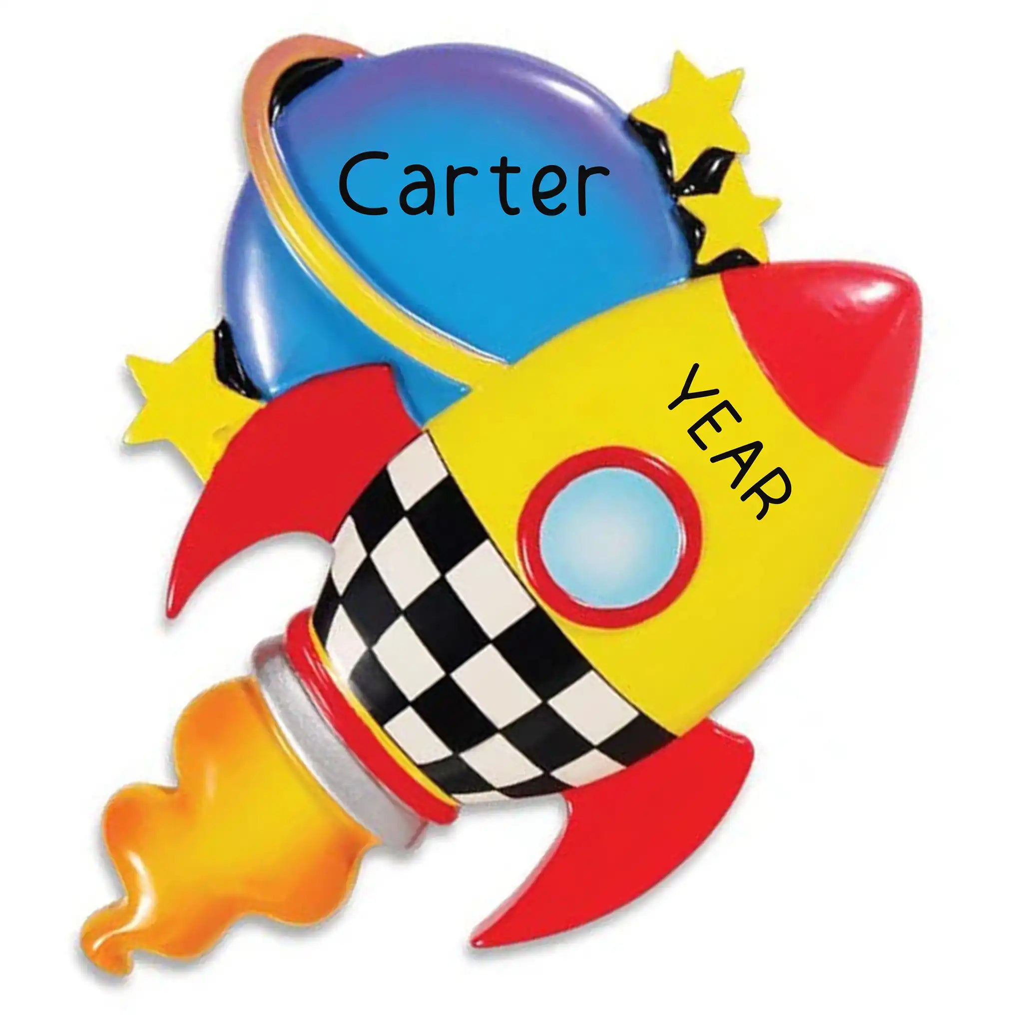 Rocketship Space Personalized Ornament - MyOrnament – MyOrnament.com