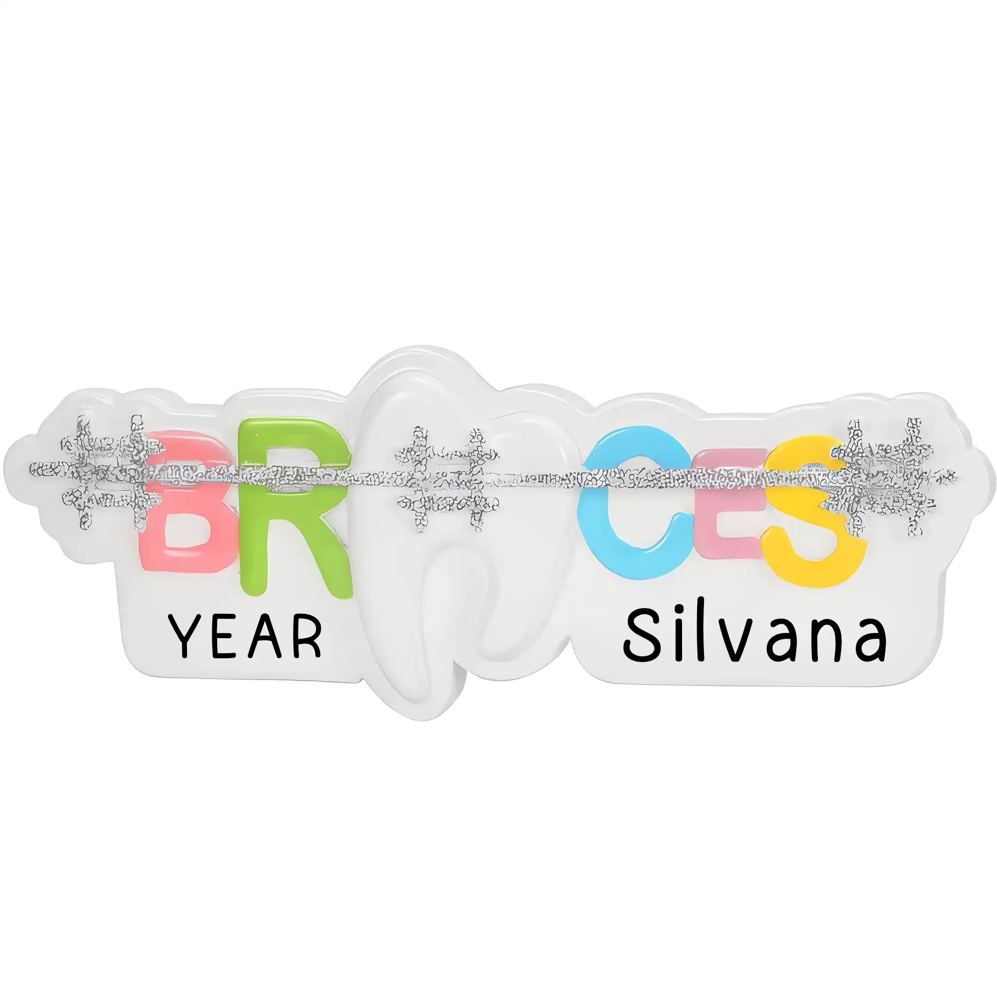 Personalized Braces Christmas Ornament, Custom Name – MyOrnament.com